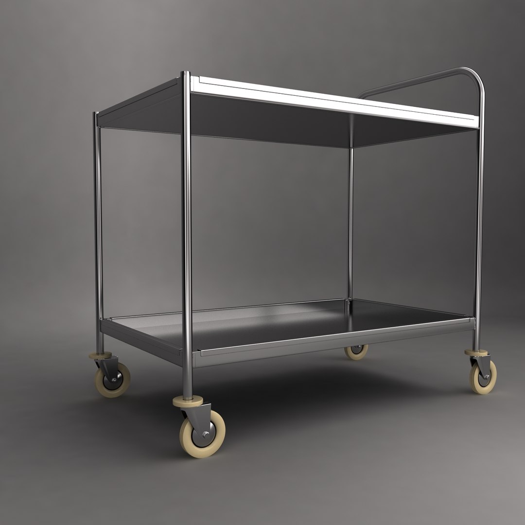 medical instrument trolley 3d model