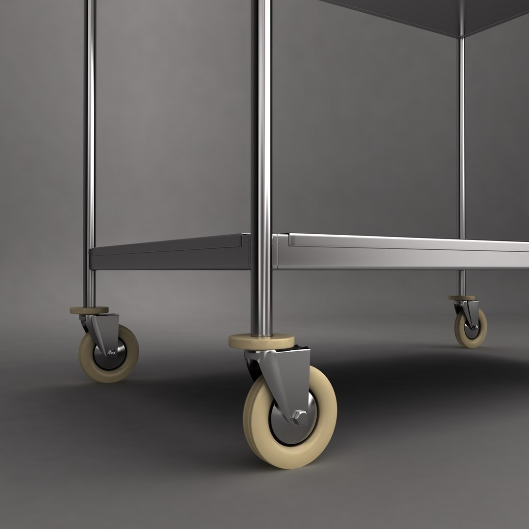 medical instrument trolley 3d model