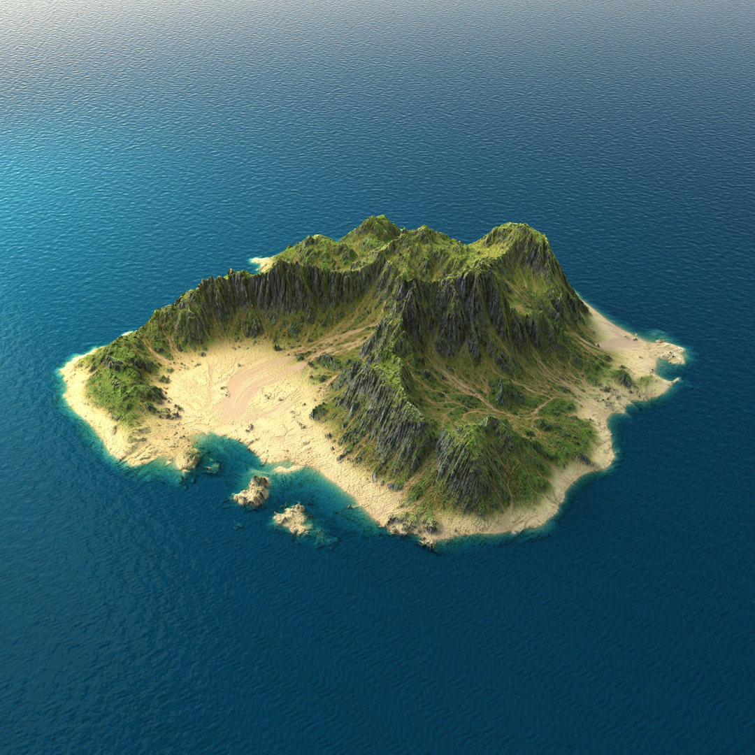 Realistic tropical island 3D - TurboSquid 1156712
