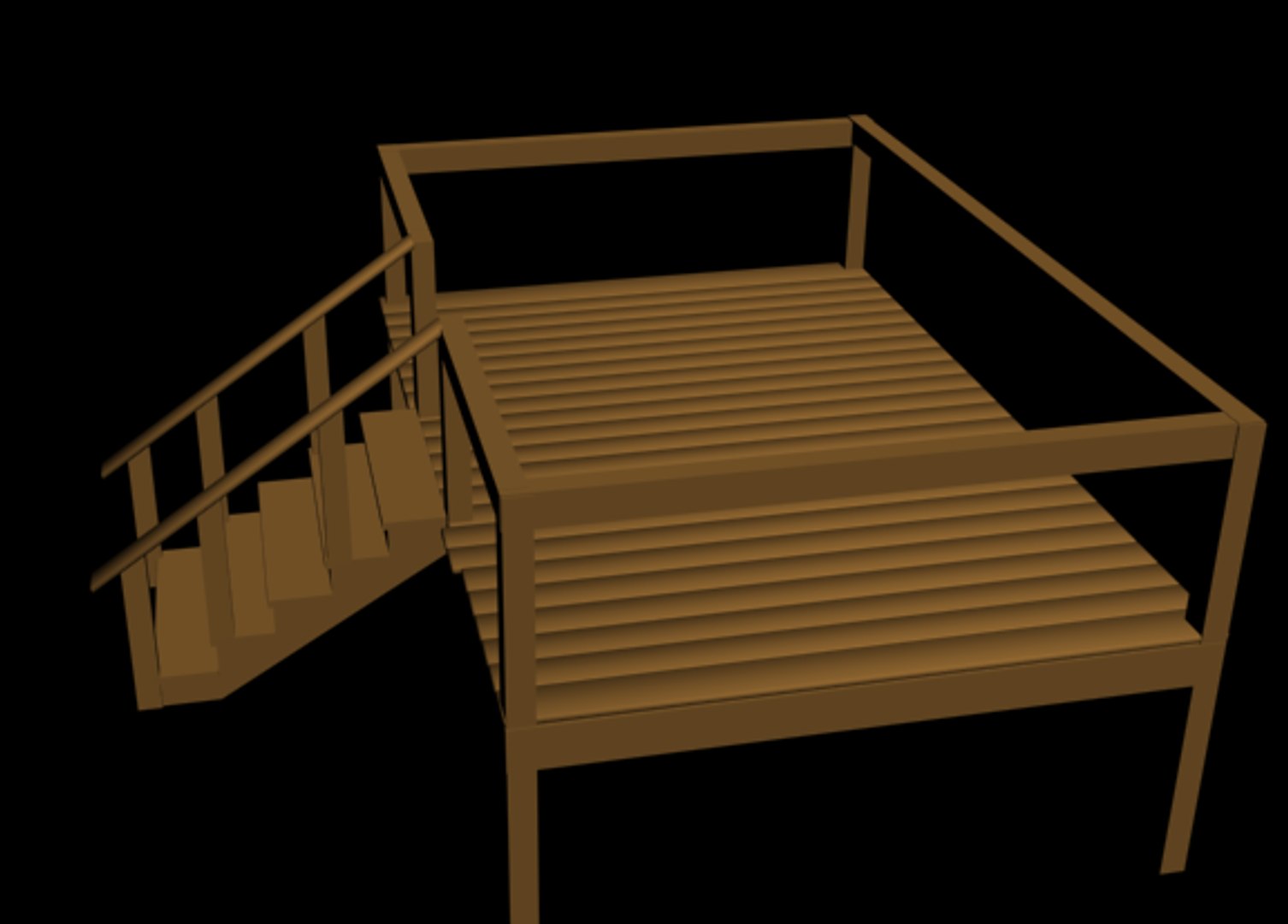 Garden Deck 3d Model