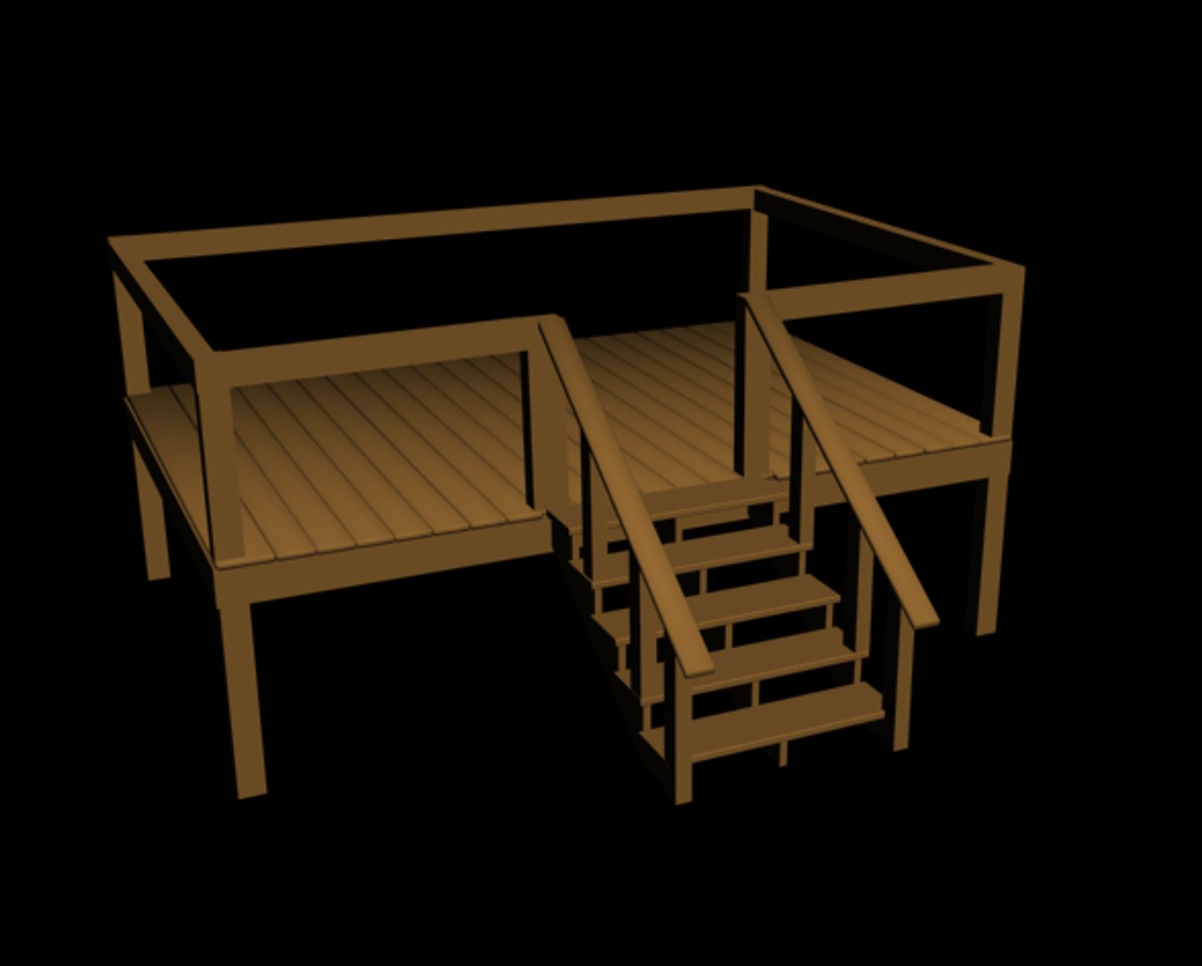 Garden Deck 3d Model