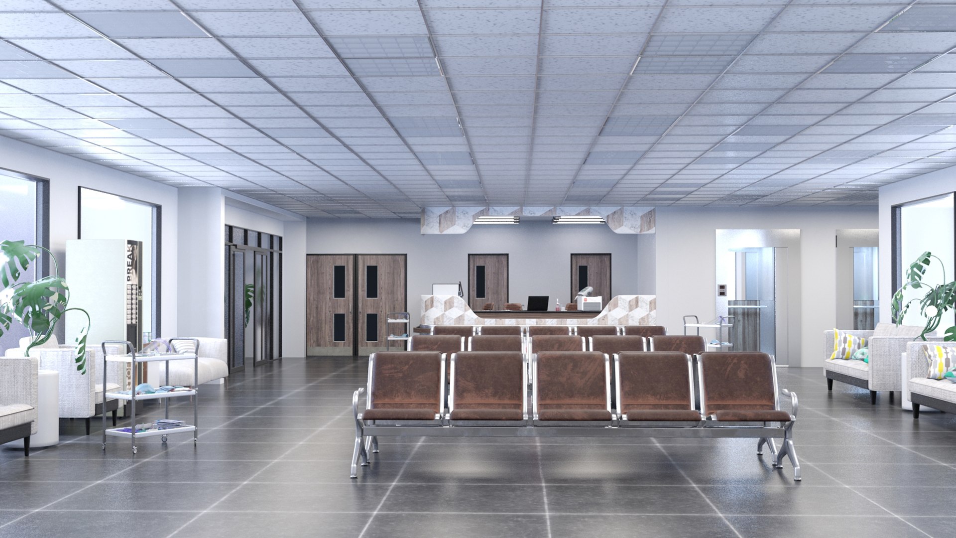 Hospital Hall 3D - TurboSquid 1799485