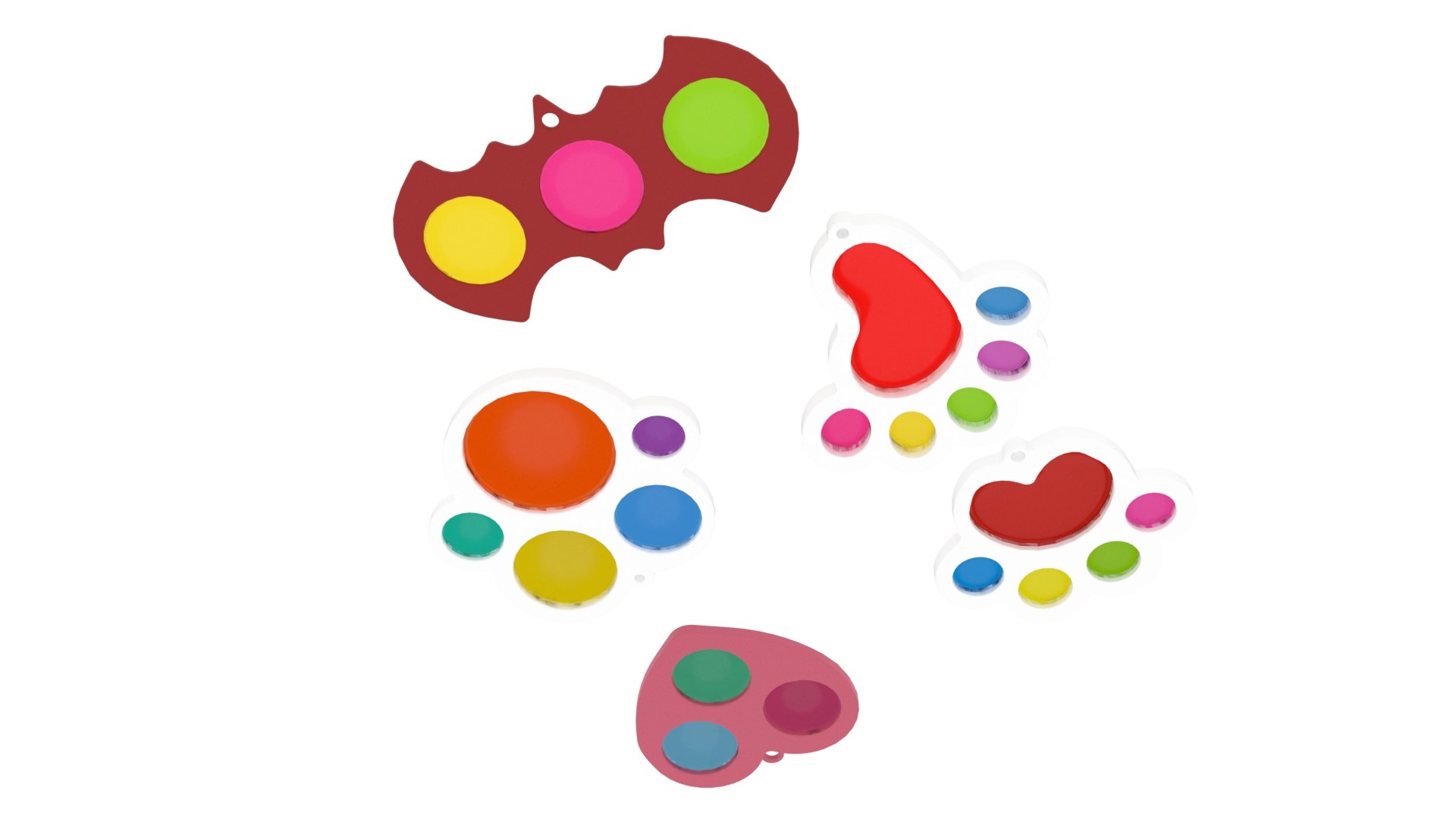 3D Simple Dimples Set Model - TurboSquid 1767620