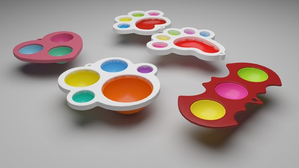 3D Simple Dimples Set model - TurboSquid 1767620