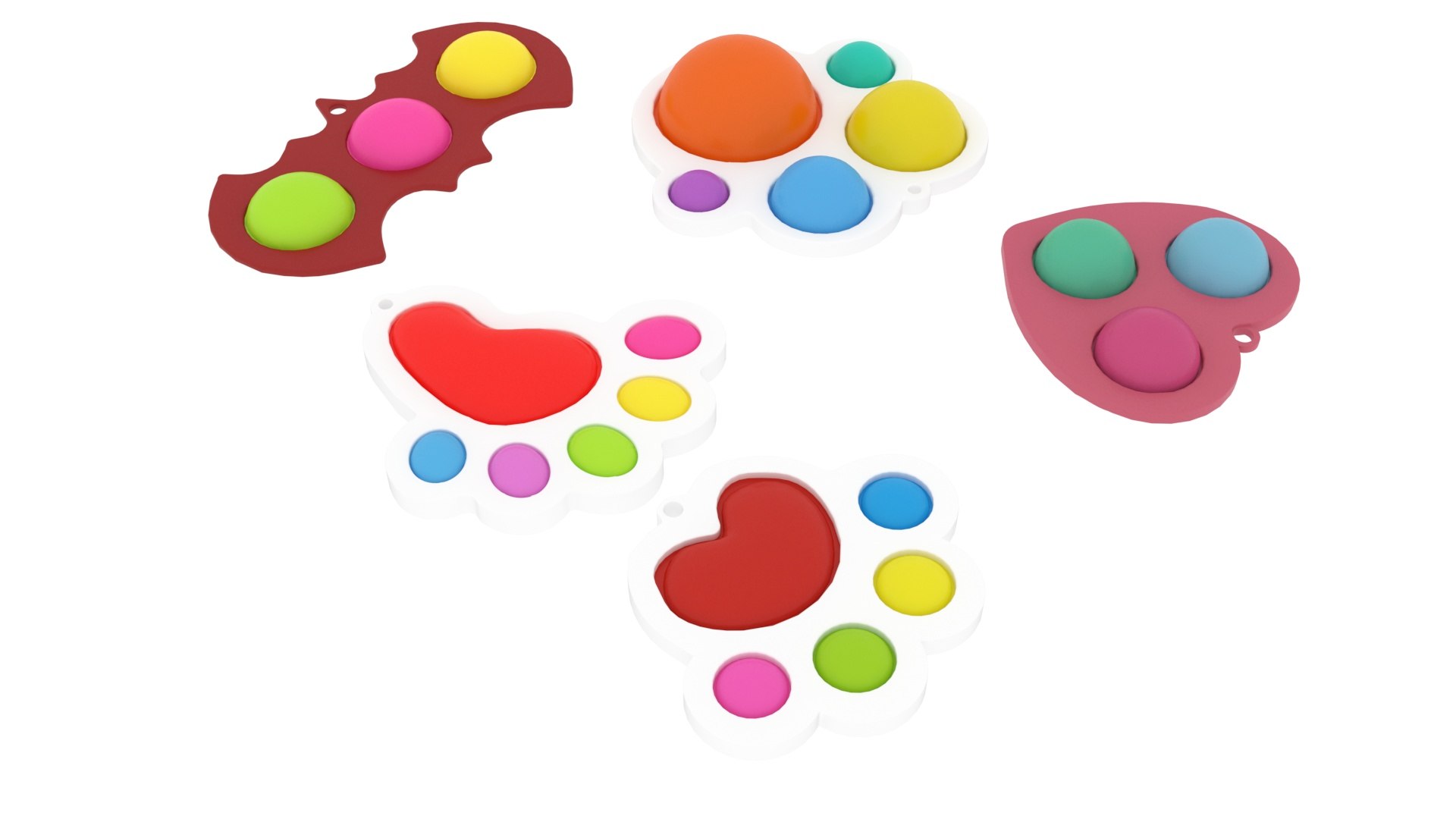 3D Simple Dimples Set Model - TurboSquid 1767620