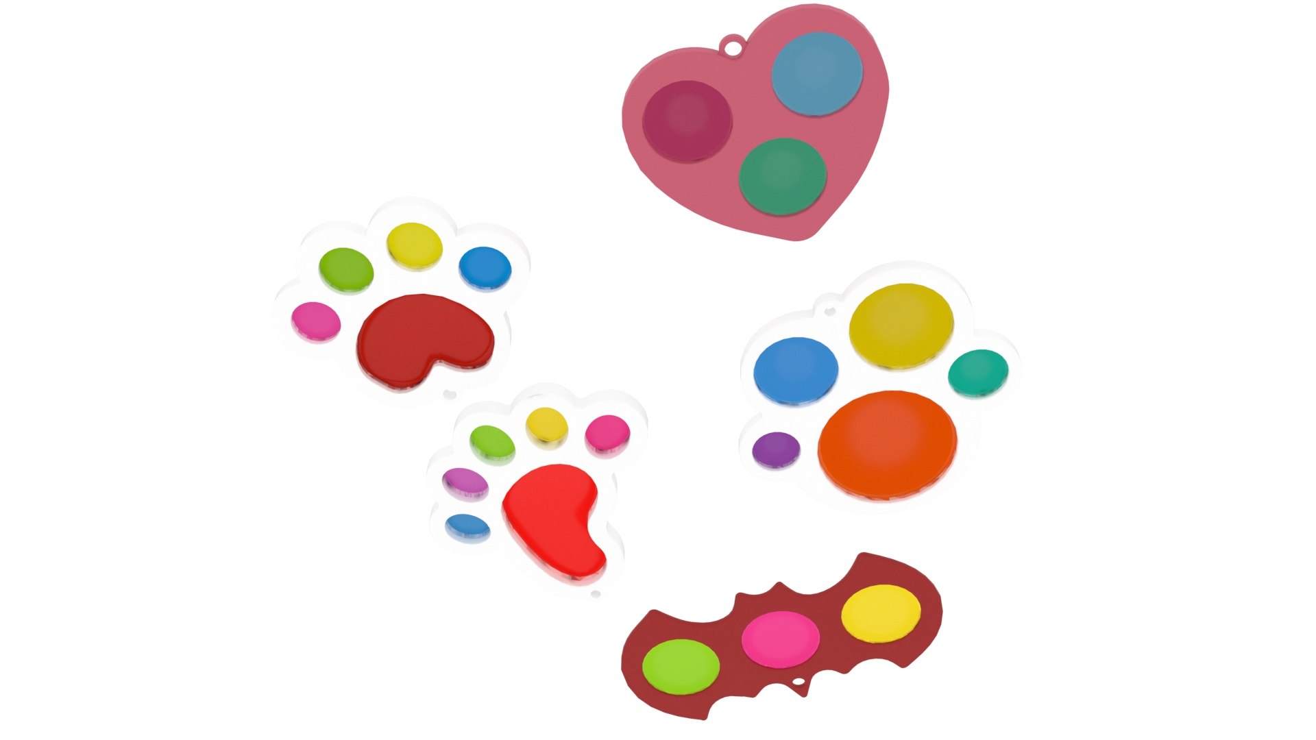 3D Simple Dimples Set Model - TurboSquid 1767620