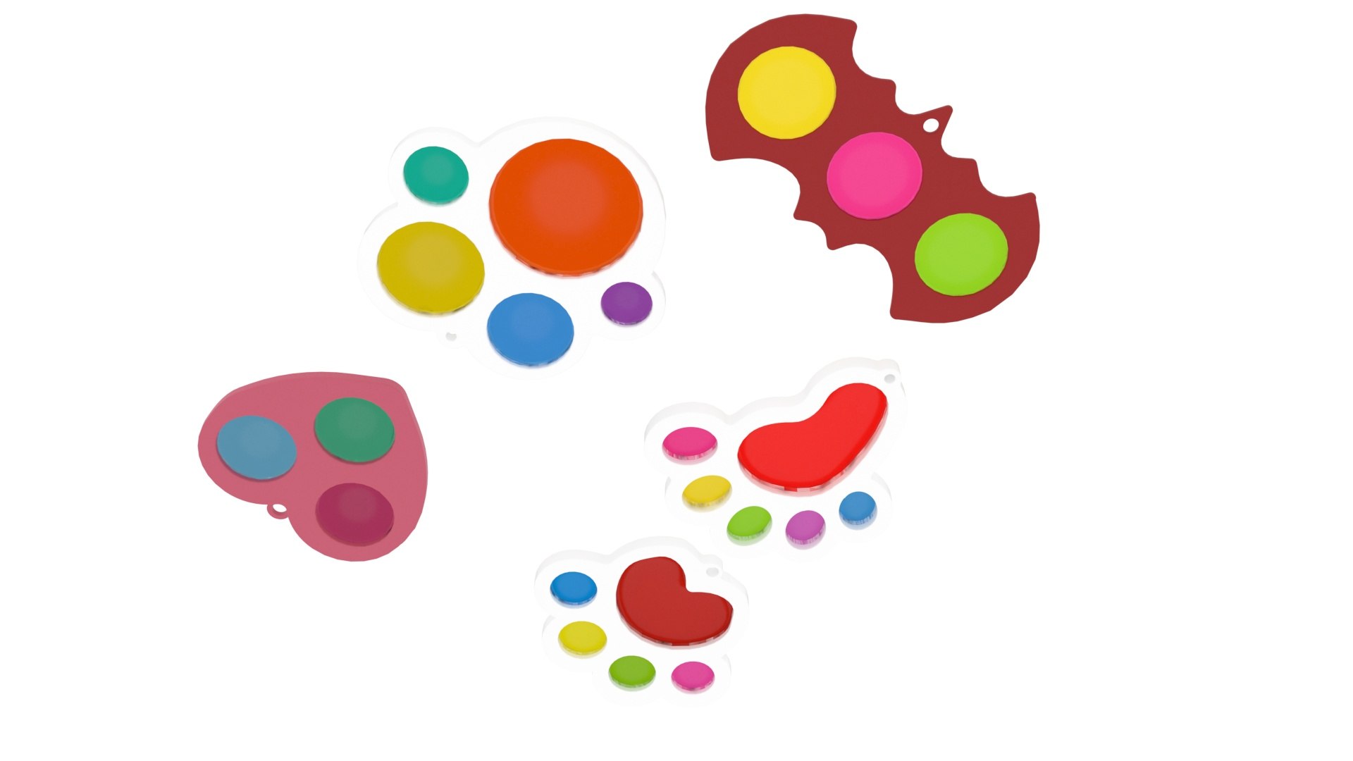 3D Simple Dimples Set Model - TurboSquid 1767620