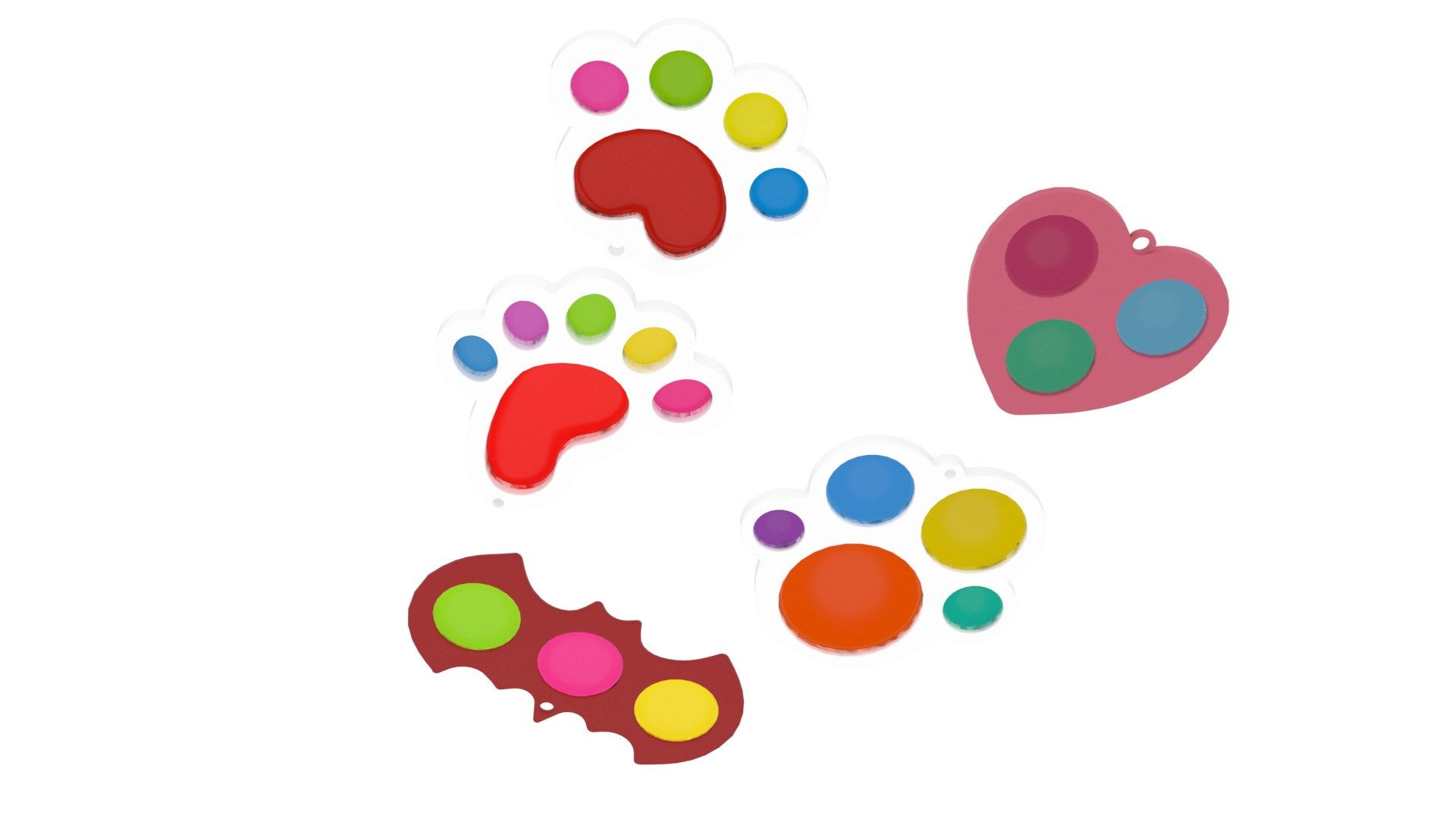 3D Simple Dimples Set Model - TurboSquid 1767620