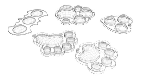 3D Simple Dimples Set model - TurboSquid 1767620