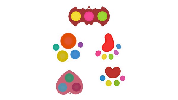 3D Simple Dimples Set model - TurboSquid 1767620