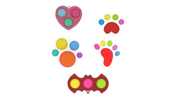 3D Simple Dimples Set model - TurboSquid 1767620