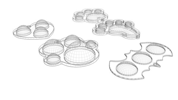 3D Simple Dimples Set model - TurboSquid 1767620