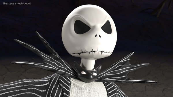 modelo 3d Cabeza de Jack Skellington enojado - TurboSquid 2007293