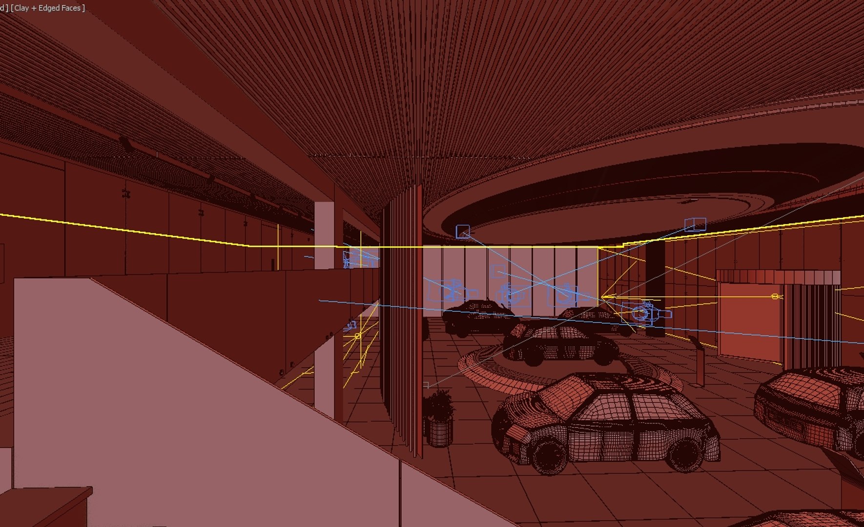 3D Car Gallery Dealership Interior Model - TurboSquid 2042067