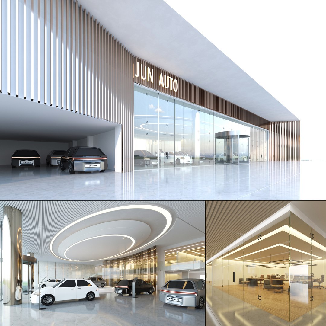3D Car Gallery Dealership Interior model - TurboSquid 2042067