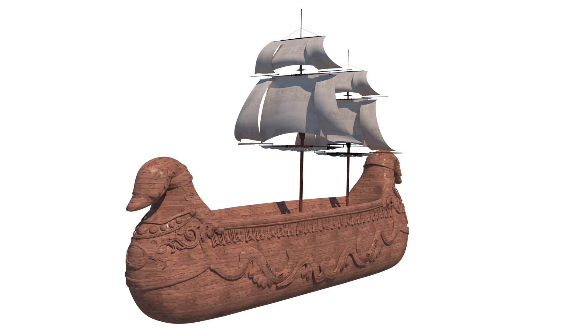 3D wooden boat - TurboSquid 1550715