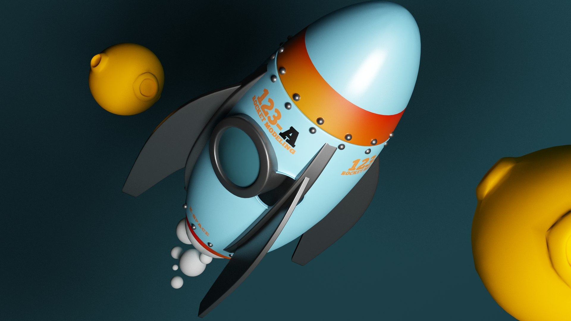 Cartoon Rocket 3D - TurboSquid 2027626