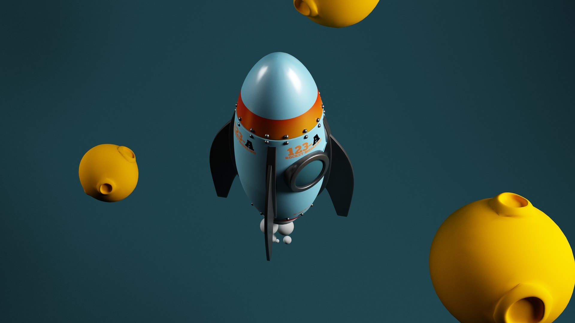 Cartoon Rocket 3D - TurboSquid 2027626