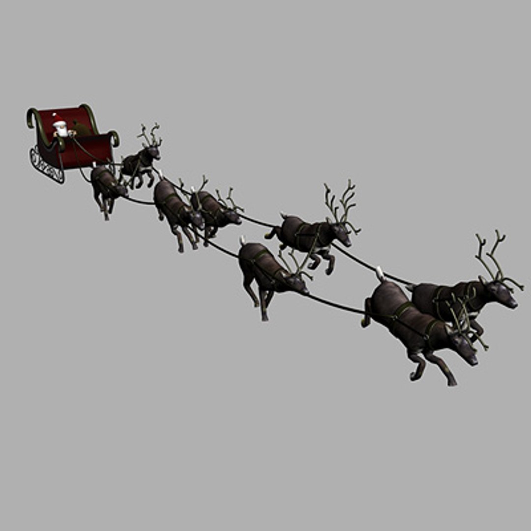 3ds Max Santa Sleigh Rig Animation