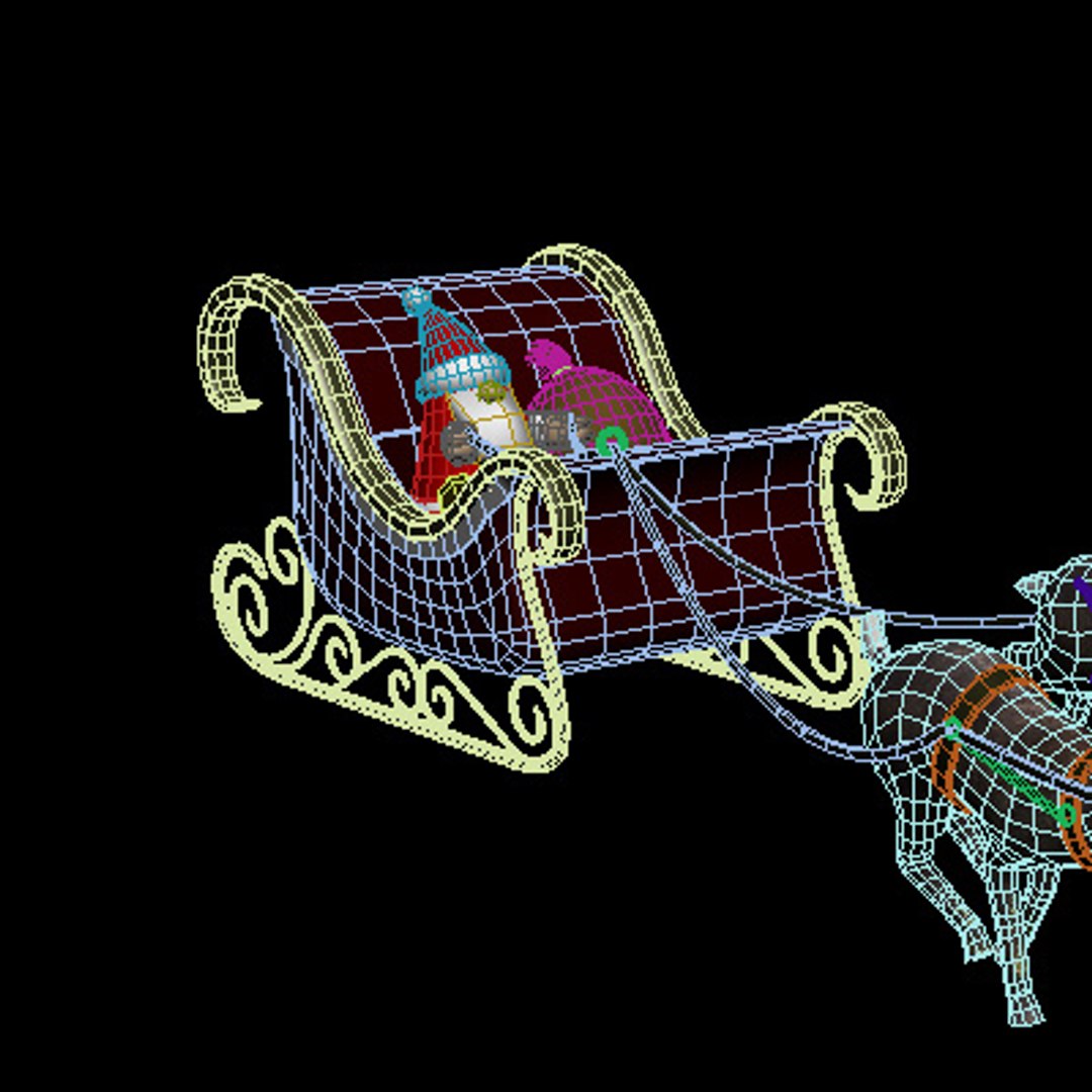 3ds Max Santa Sleigh Rig Animation