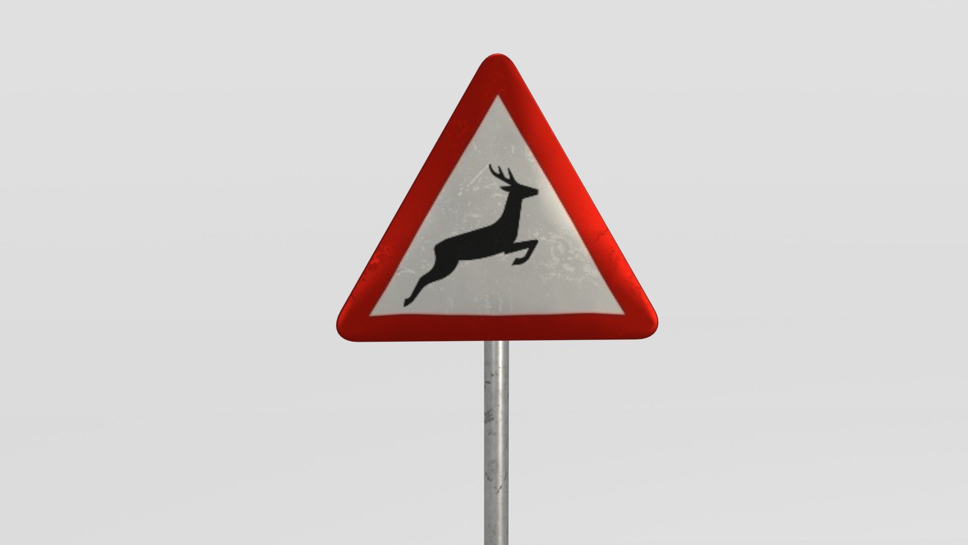 Traffic sign animal deer 3D - TurboSquid 2143951