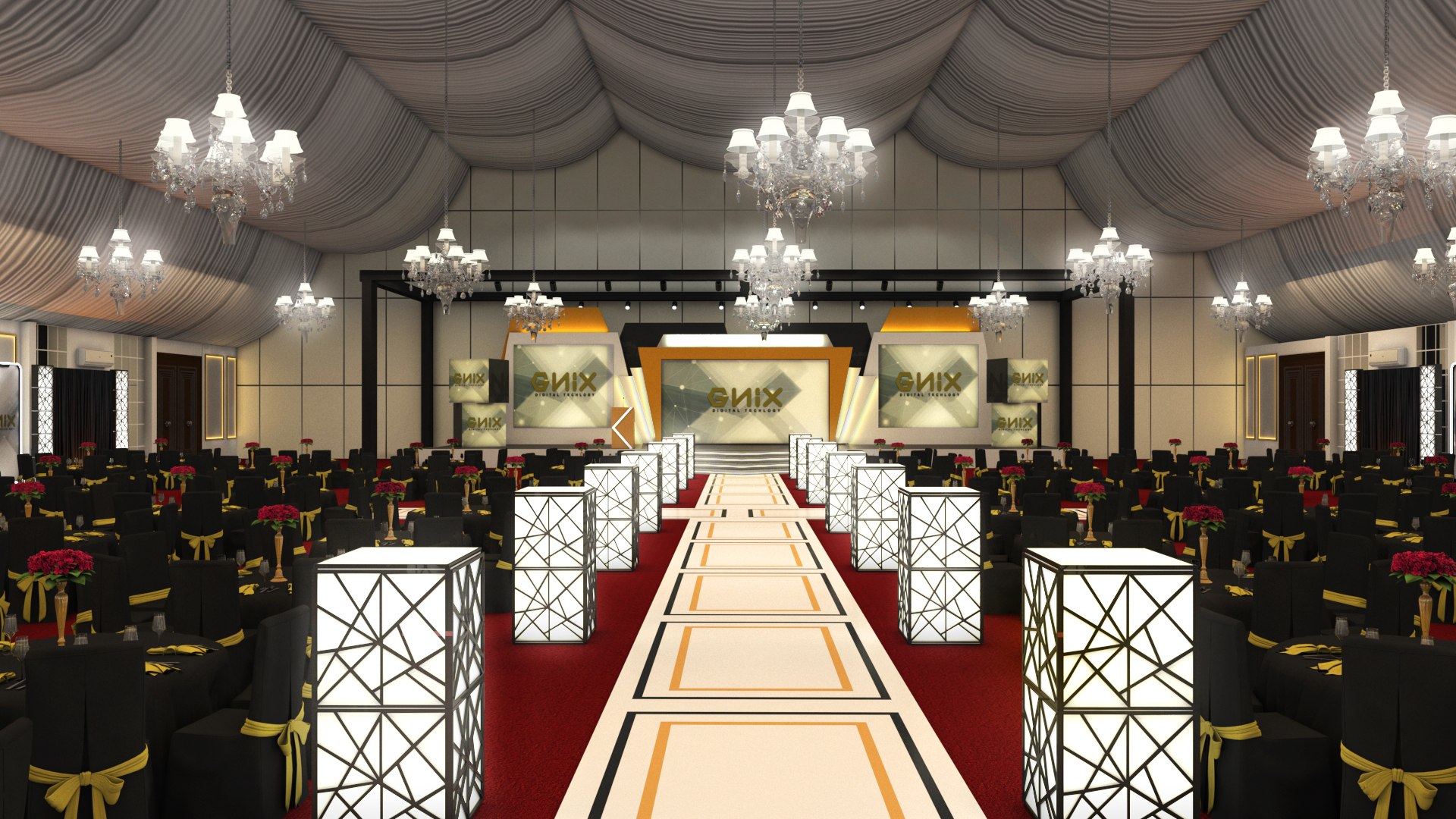 Corporate Event Stage And Hall Model - TurboSquid 2201288
