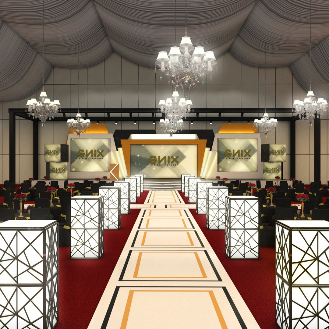 Corporate Event Stage And Hall Model - TurboSquid 2201288