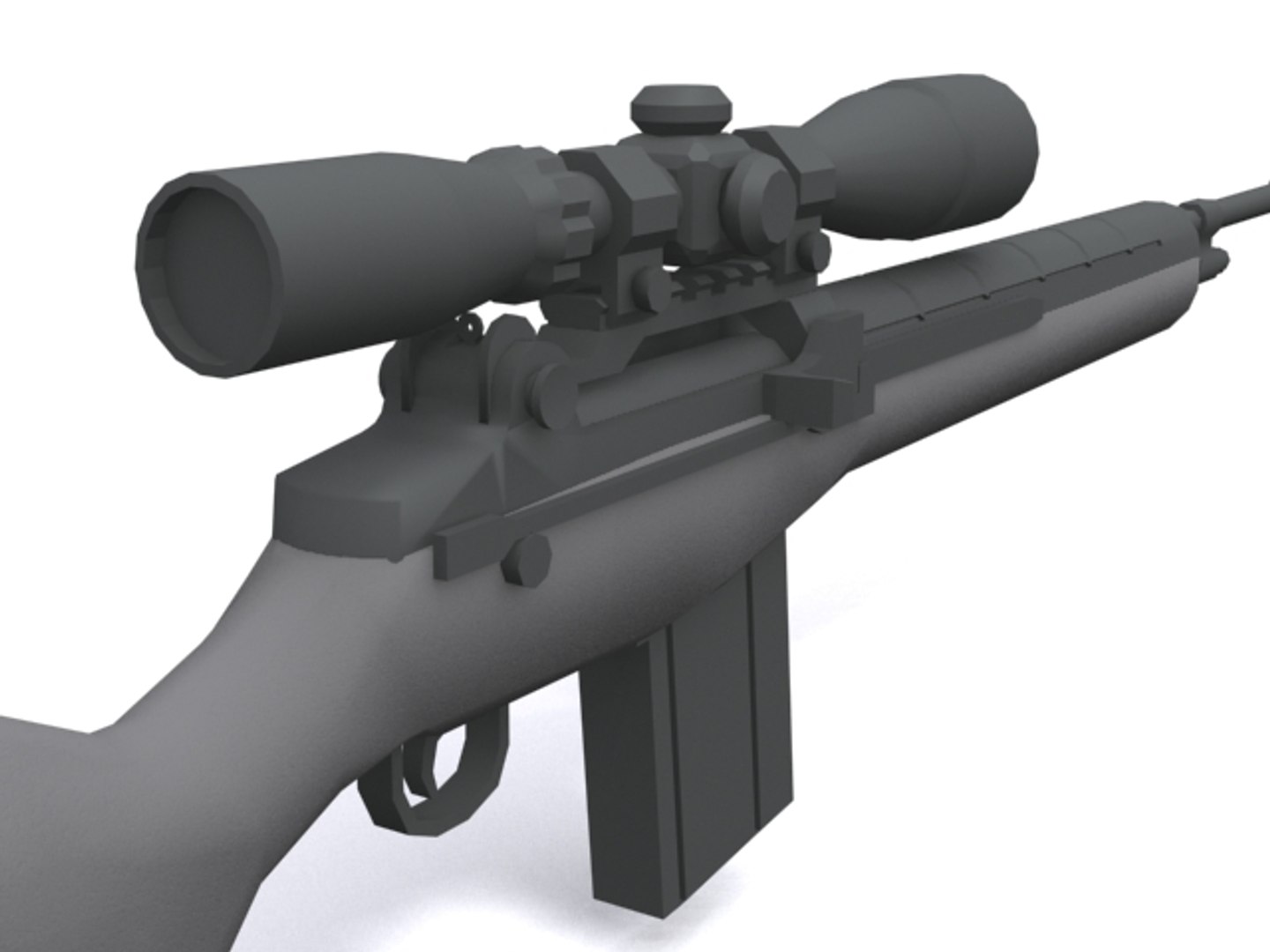 3d Model M14 M21 Rifle