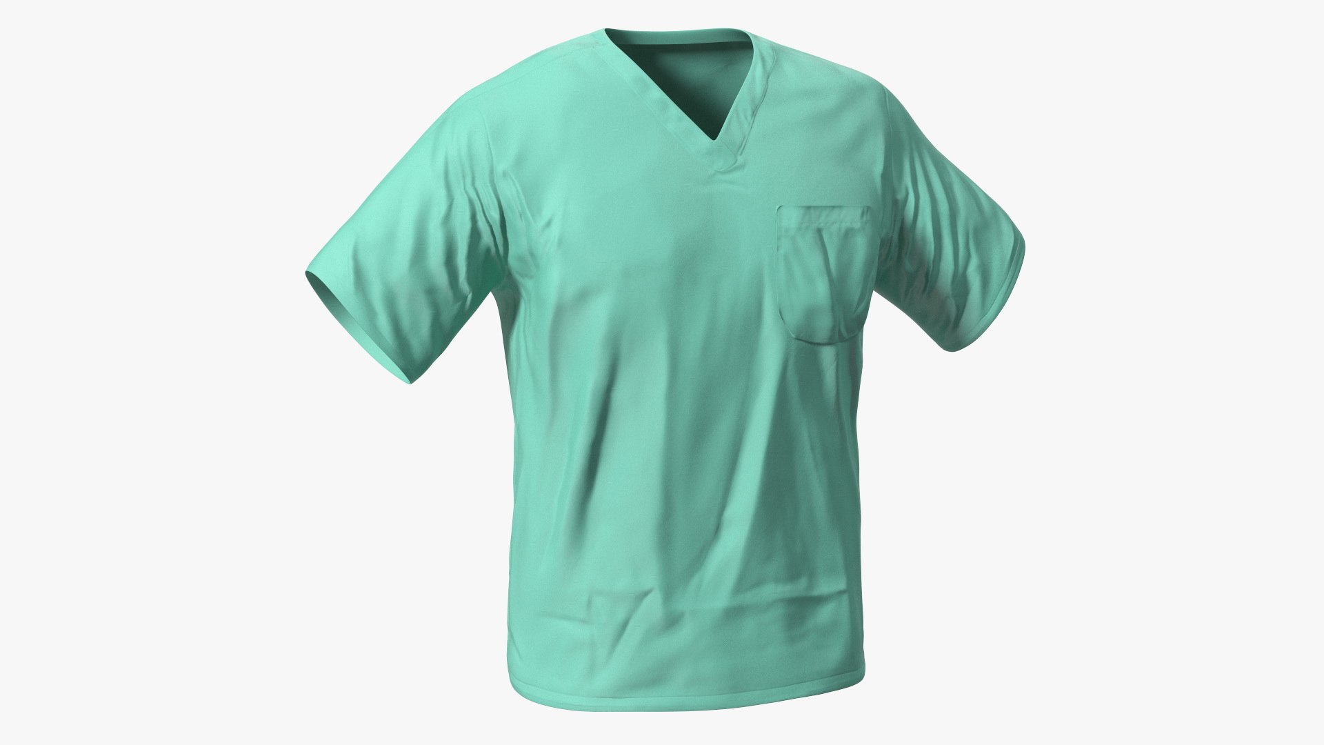3D Surgeon Green Scrubs Shirt - TurboSquid 2128815