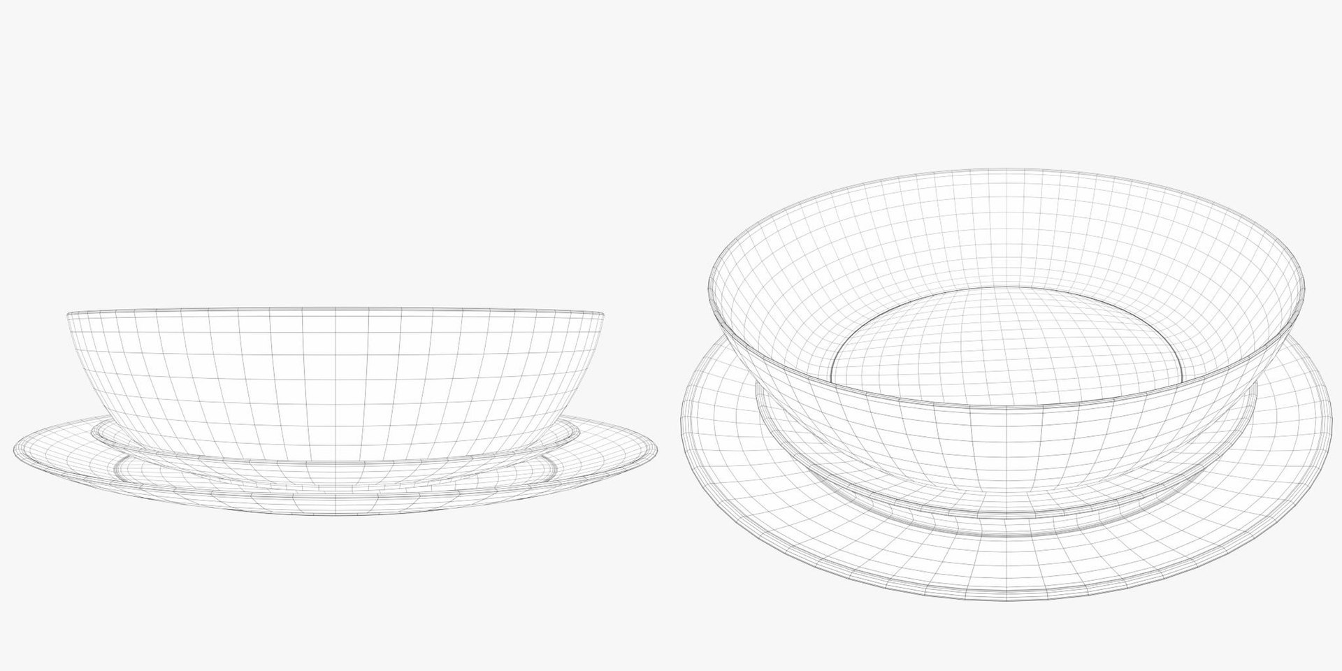 3D Basic Dinnerware Set - TurboSquid 1588638