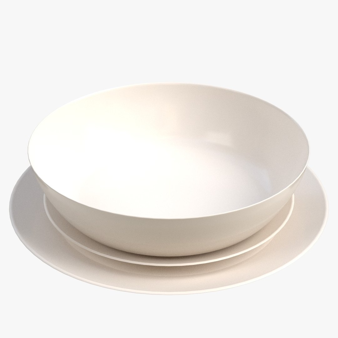 3D Basic Dinnerware Set - TurboSquid 1588638