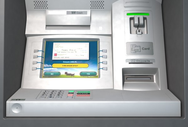 bank atm machine cash 3d obj
