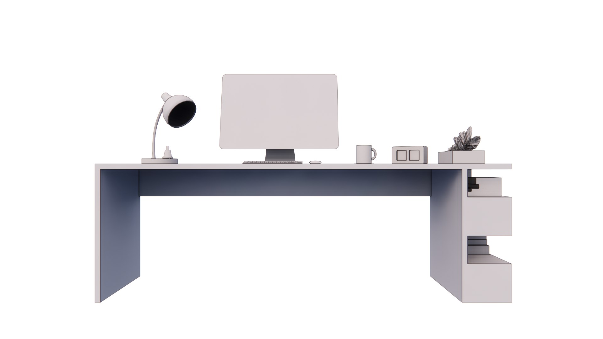 3D Modern Office Desk 2 - TurboSquid 2289458