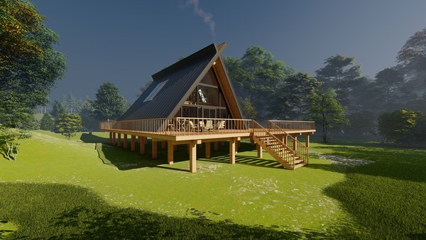 A FRAME HOUSE 3D - TurboSquid 1819316