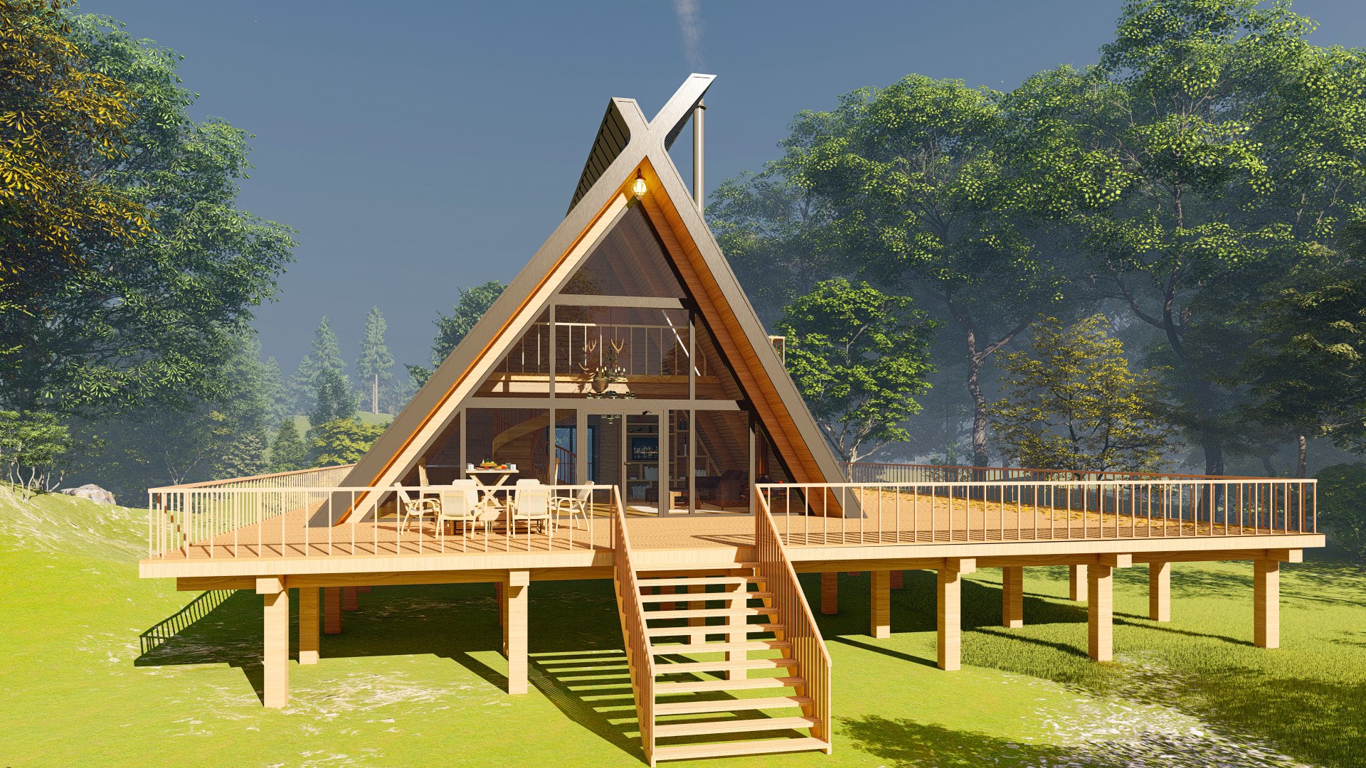 A FRAME HOUSE 3D - TurboSquid 1819316