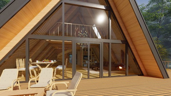 A FRAME HOUSE 3D - TurboSquid 1819316