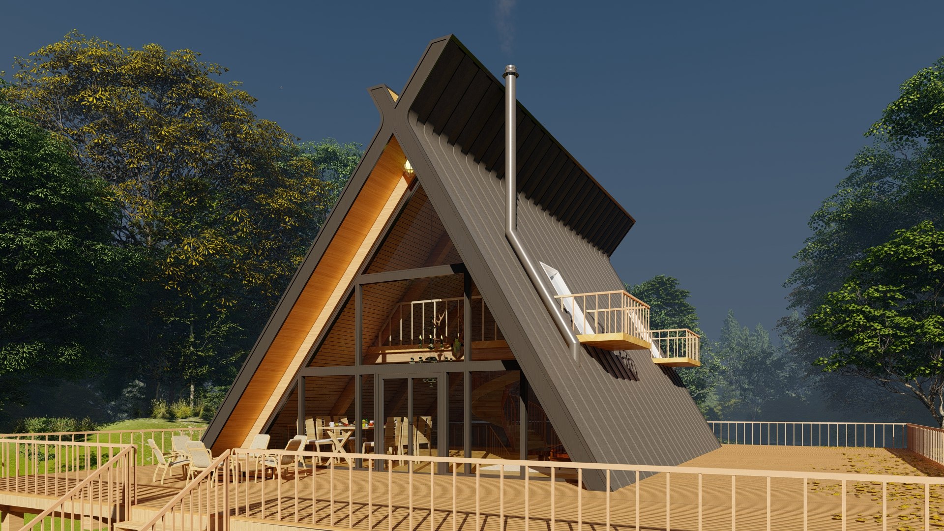 A FRAME HOUSE 3D - TurboSquid 1819316