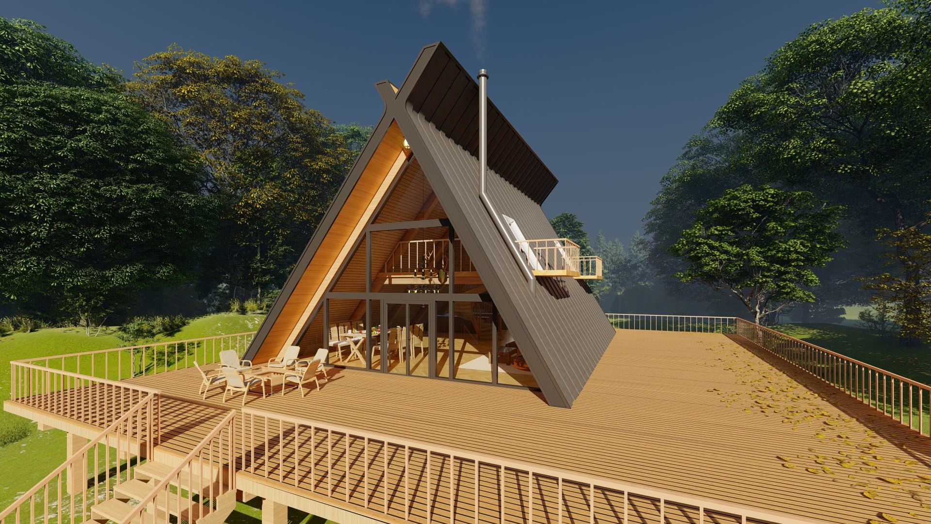 A FRAME HOUSE 3D - TurboSquid 1819316