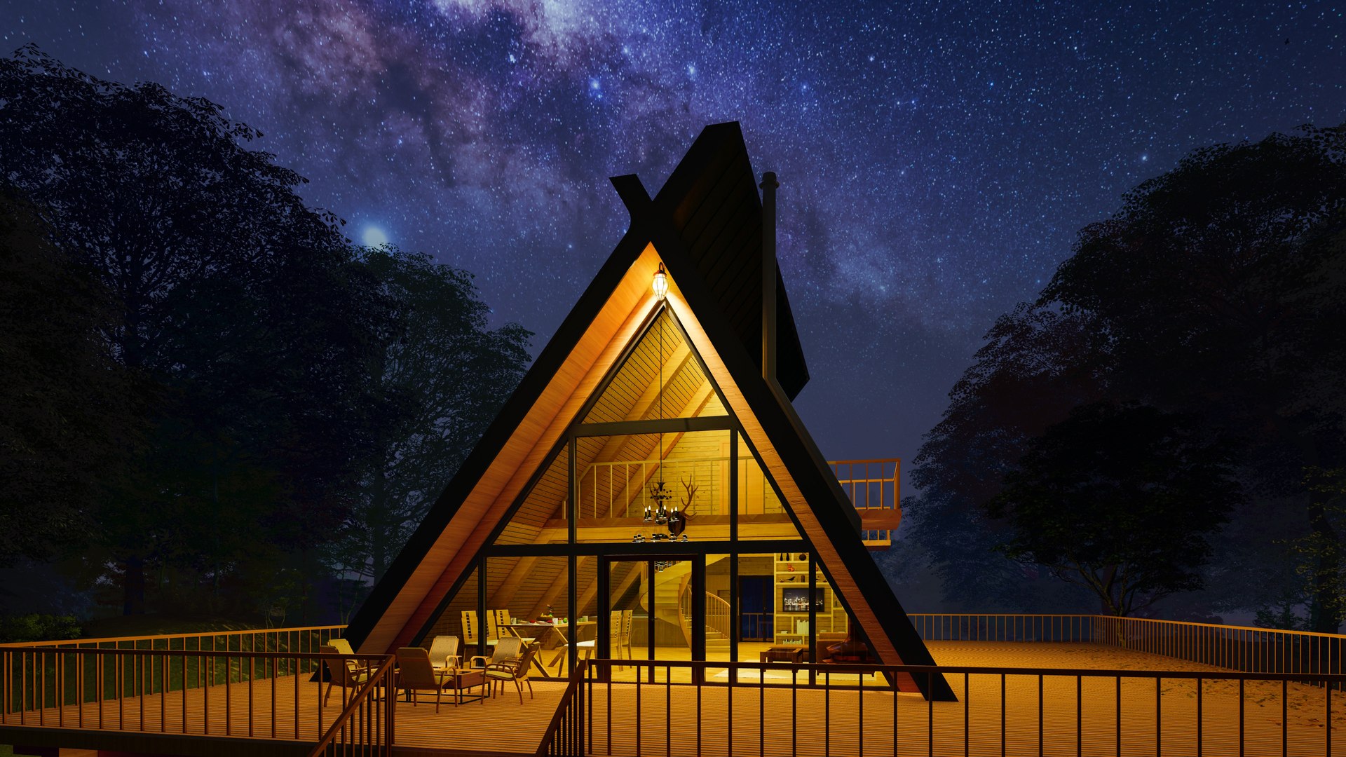 A FRAME HOUSE 3D - TurboSquid 1819316