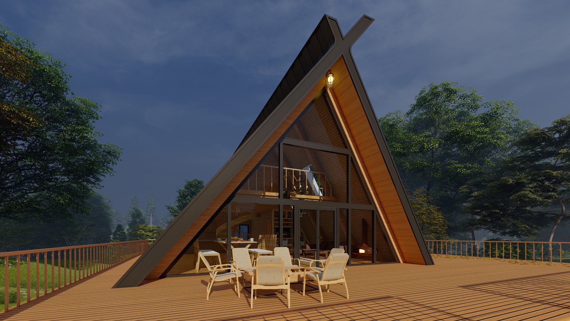 A FRAME HOUSE 3D - TurboSquid 1819316