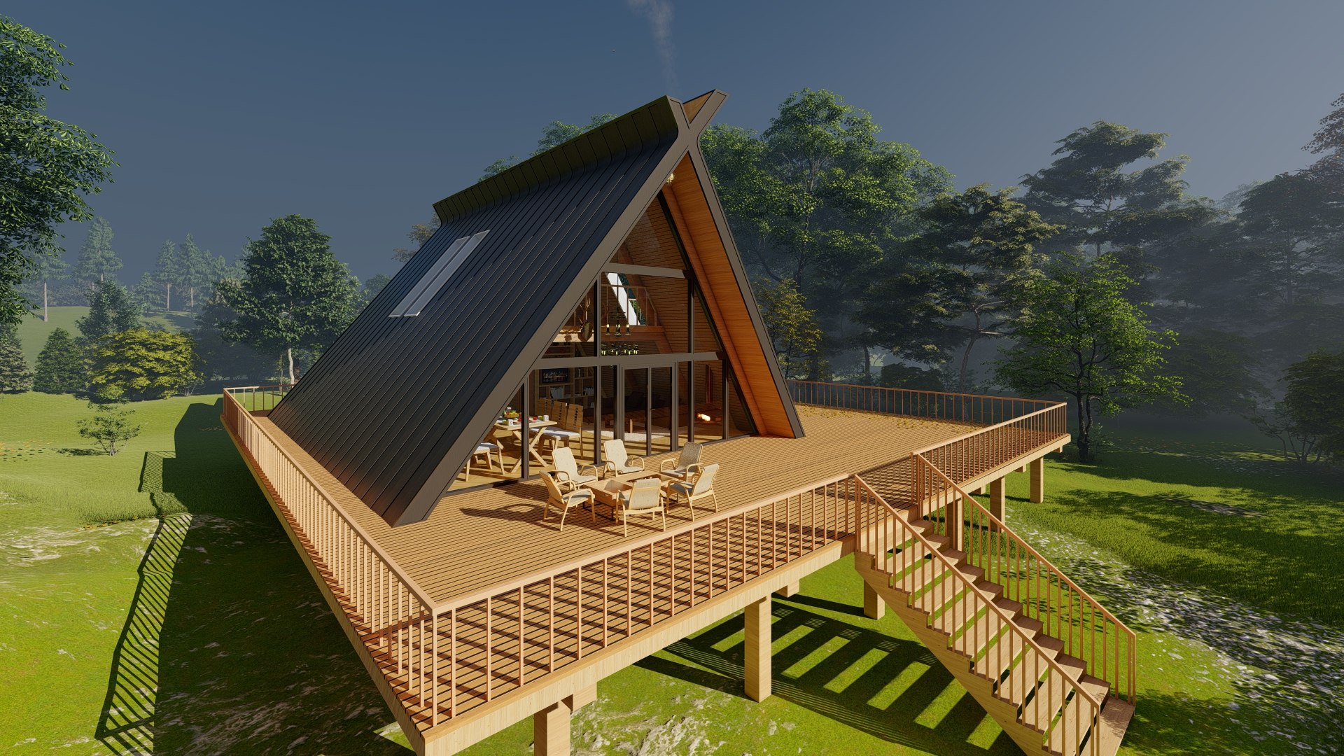 A FRAME HOUSE 3D - TurboSquid 1819316