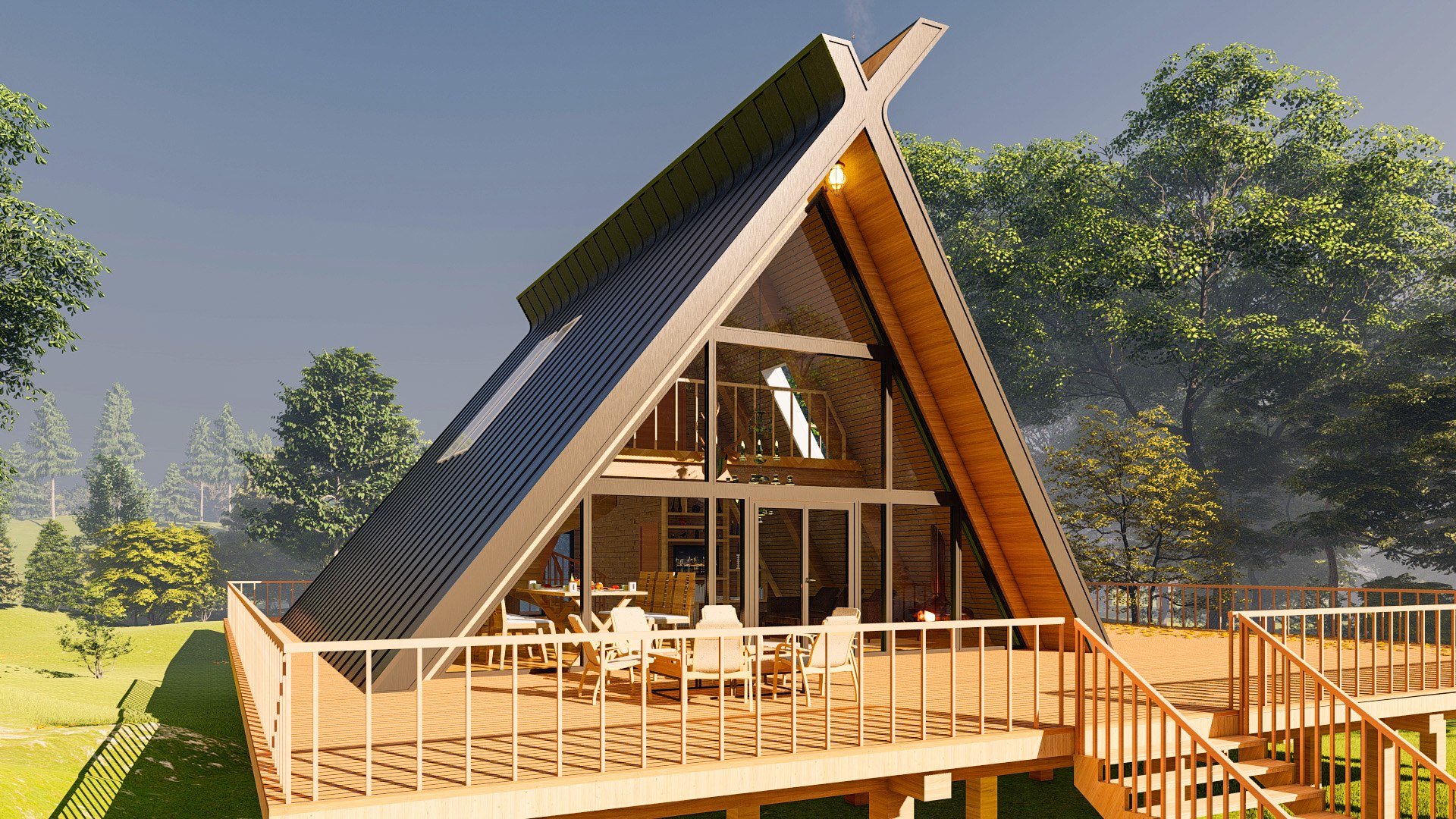 A FRAME HOUSE 3D - TurboSquid 1819316