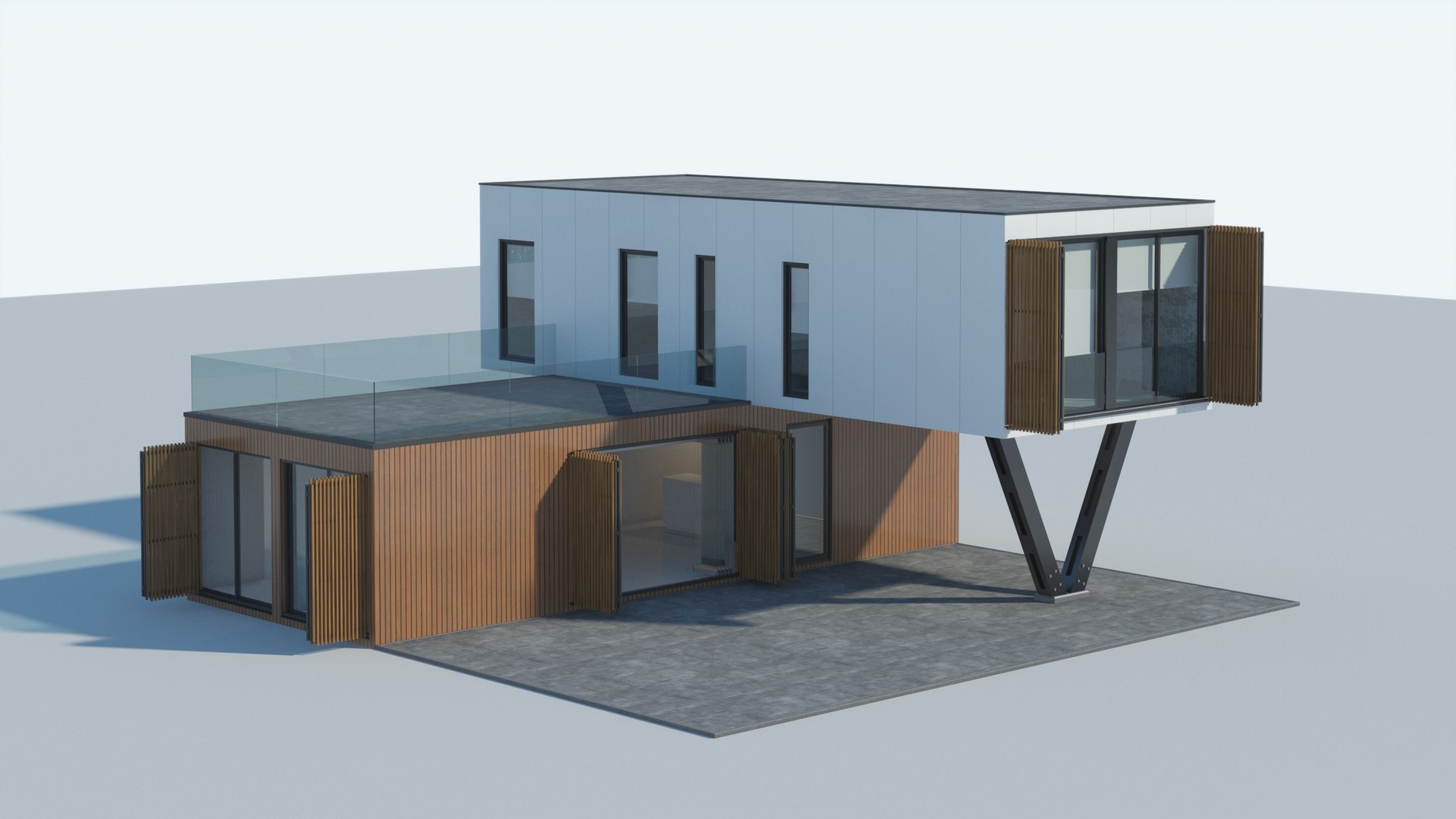 3D Container House Model - TurboSquid 2247169