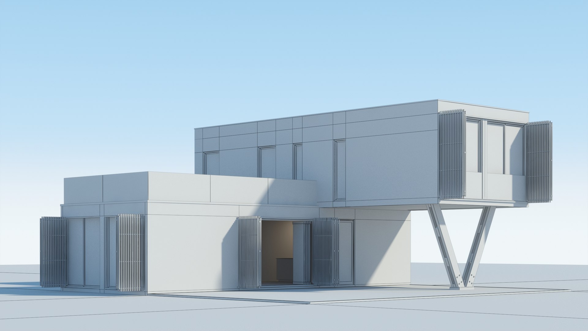 3D Container House Model - TurboSquid 2247169