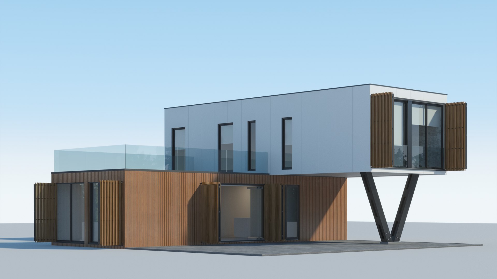 3D Container House Model - TurboSquid 2247169