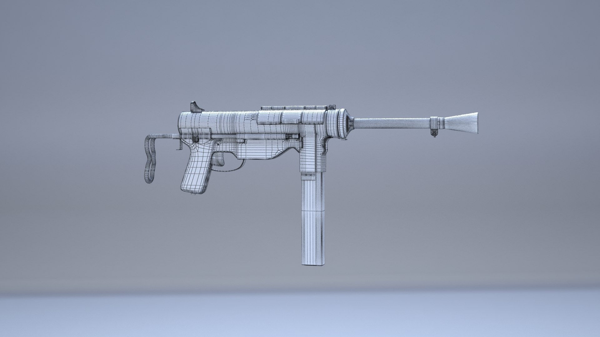 3D Submachine M3a1 Model - TurboSquid 1253774