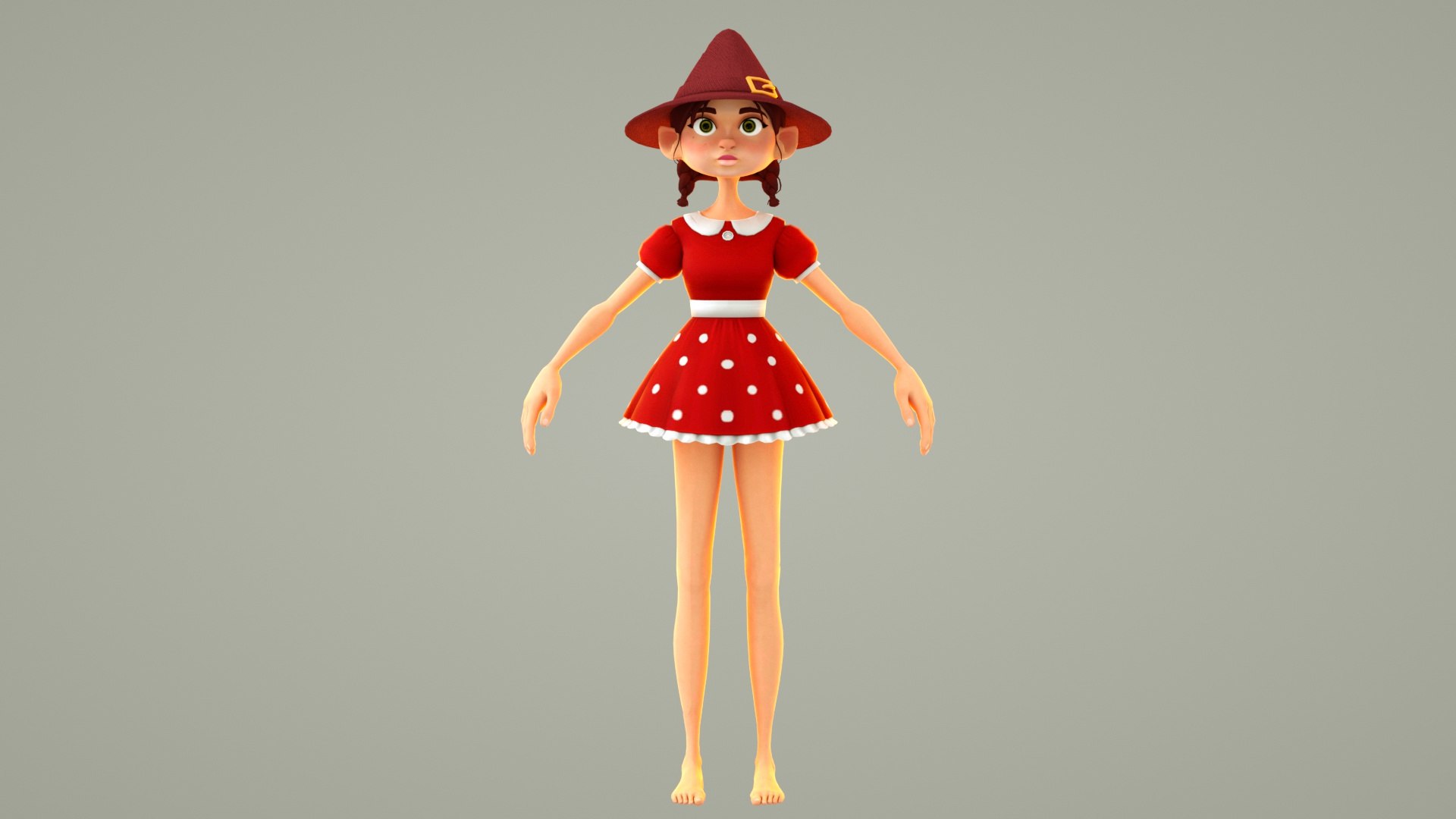 Cartoon Girl Model - TurboSquid 1915099