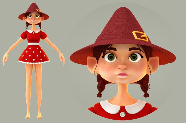 Cartoon Girl3d模型 Turbosquid 1915099