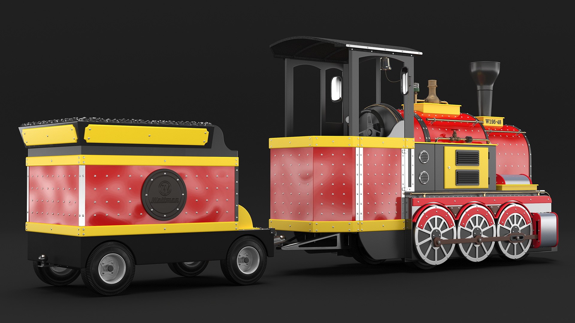 3D Locomotive Children Mini Express - TurboSquid 2060352