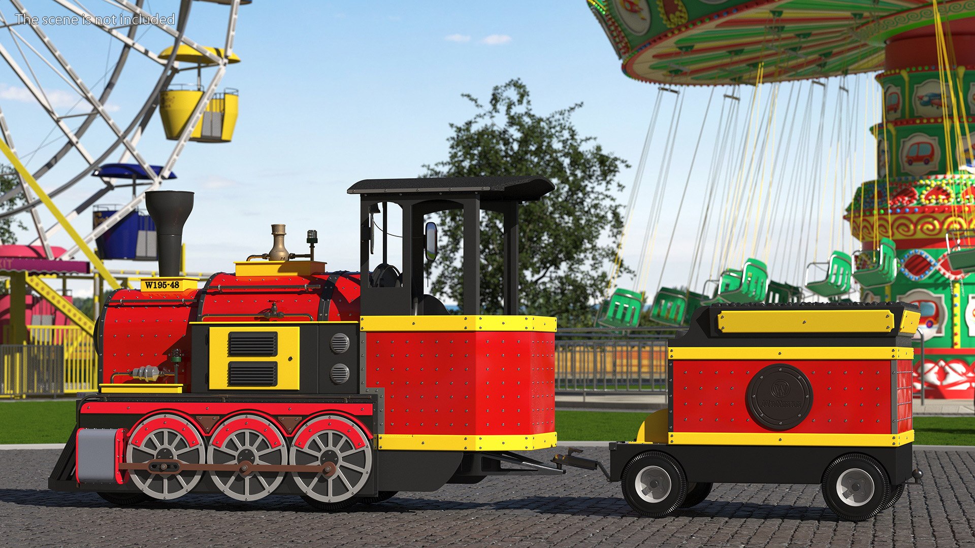 3D Locomotive Children Mini Express - TurboSquid 2060352